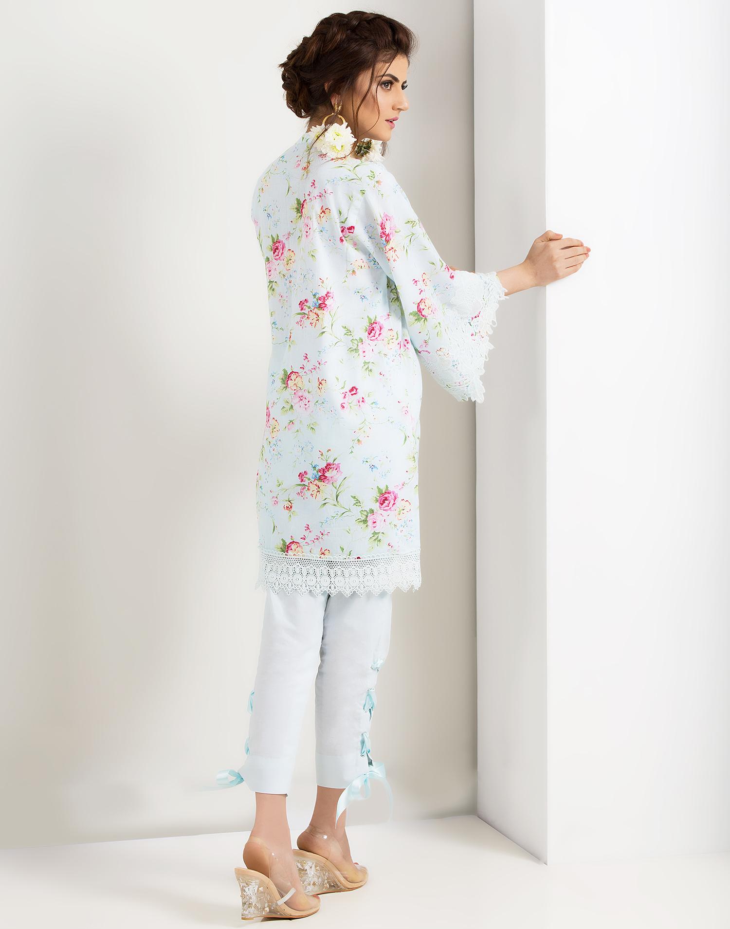 Springtime Bloom Powder Blue – Guriya Ansar